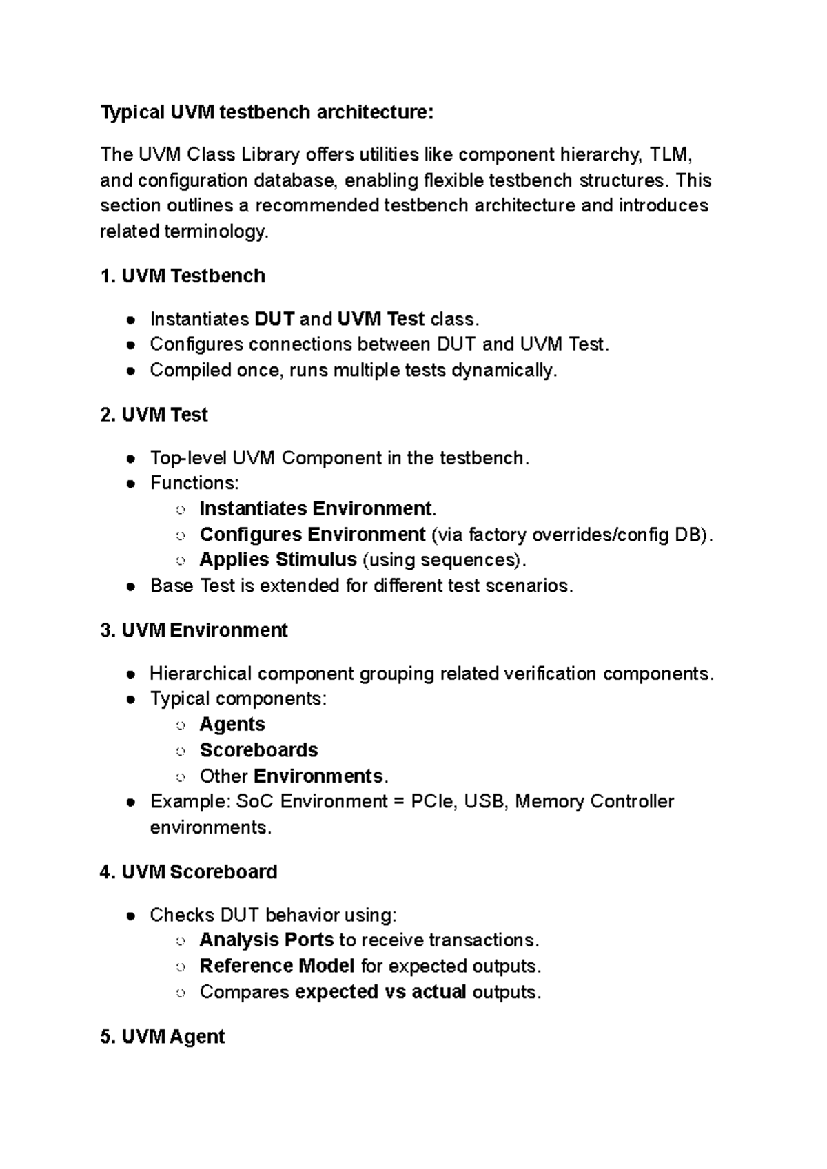 UVM Testbench Architecture Overview and Key Concepts - Studocu