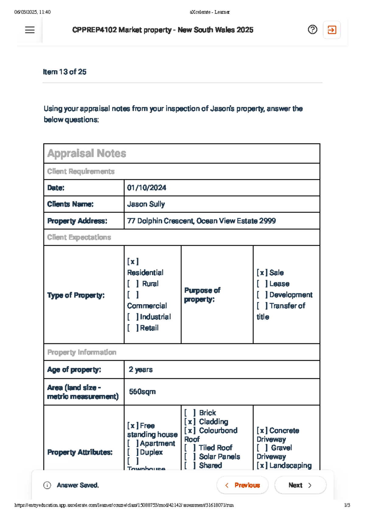 CPPREP4102 Property Appraisal Q&A - New South Wales 2025 - Studocu