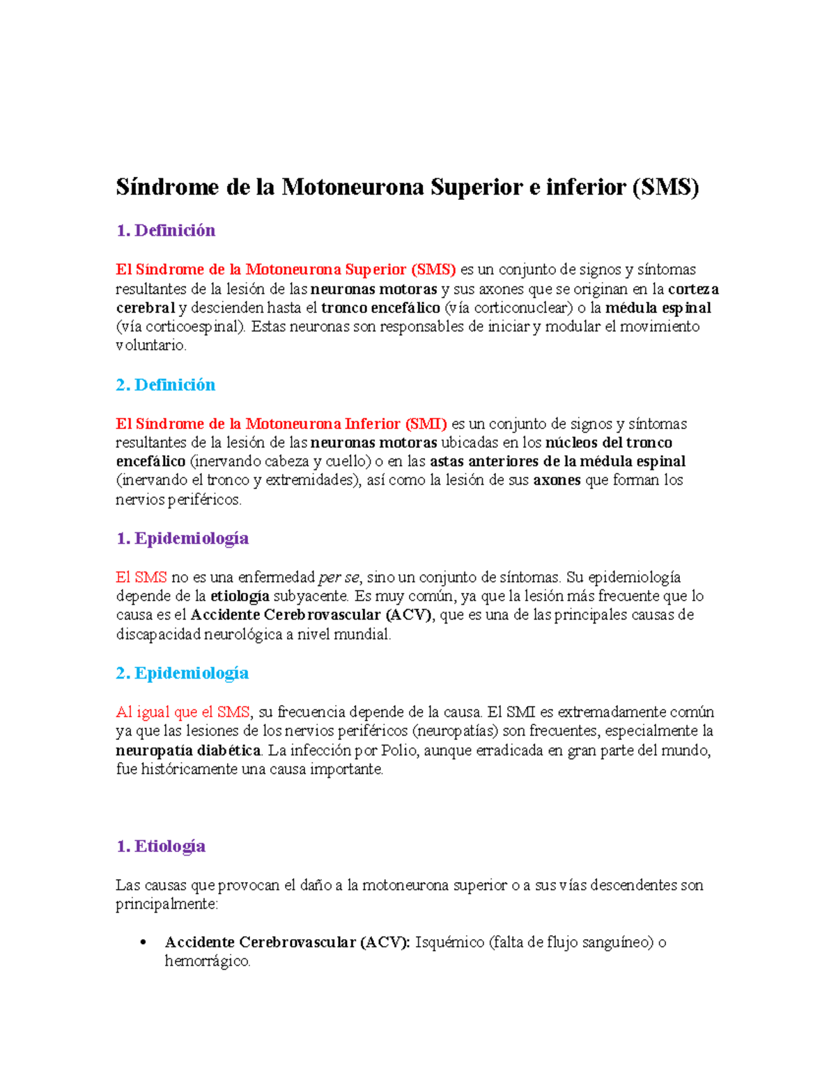 Síndrome de la Motoneurona Superior e Inferior: Definición y ...