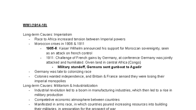 WWI Causes: Imperialism, Militarism, Alliances & Nationalism (1914-18 ...