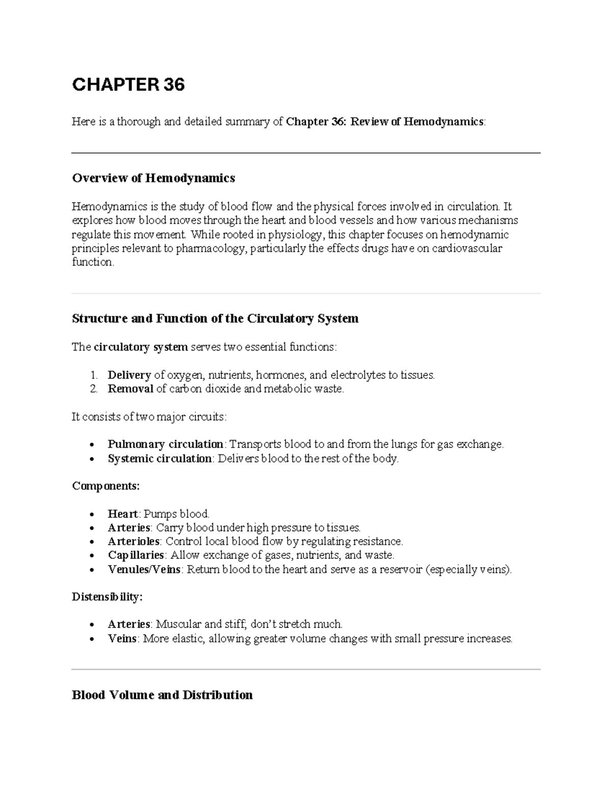 NR 565 WEEK 2: Summary of Hemodynamics and Diuretics - Studocu
