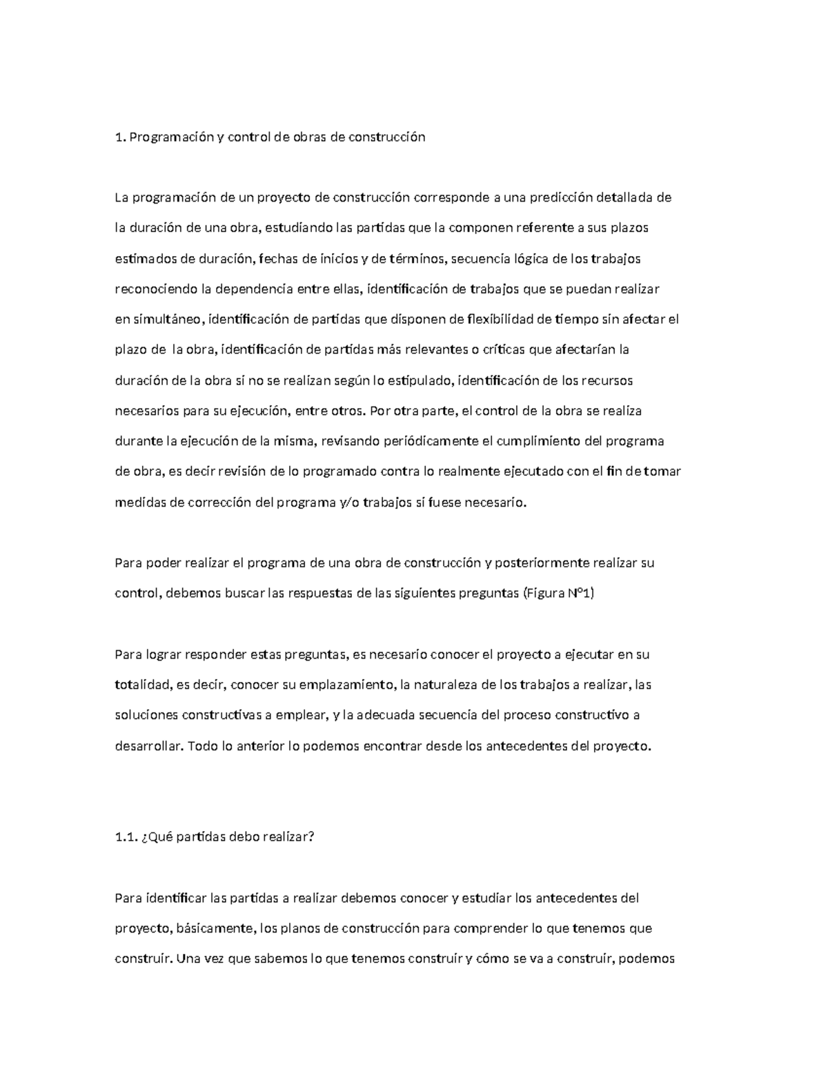 1. Programación y Control de Obras de Construcción: Guía Completa - Studocu
