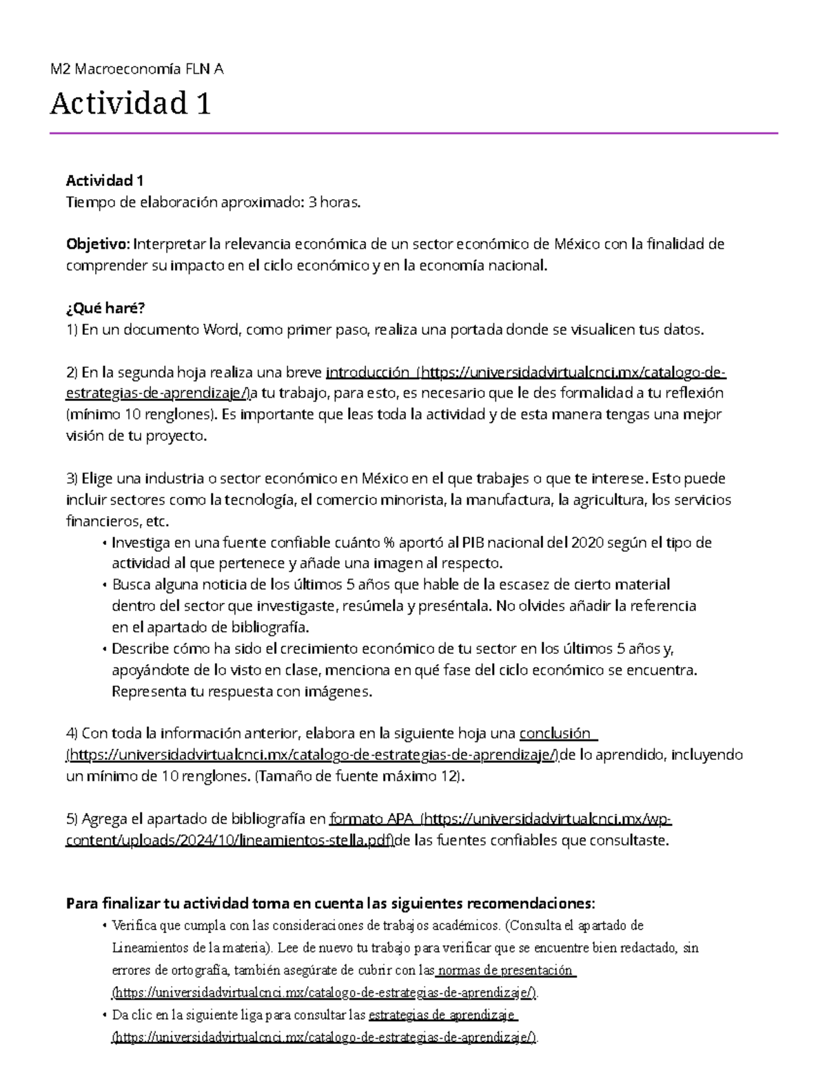 M2 Macroeconomía FLN A Actividad 1: Análisis del Sector Económico en ...