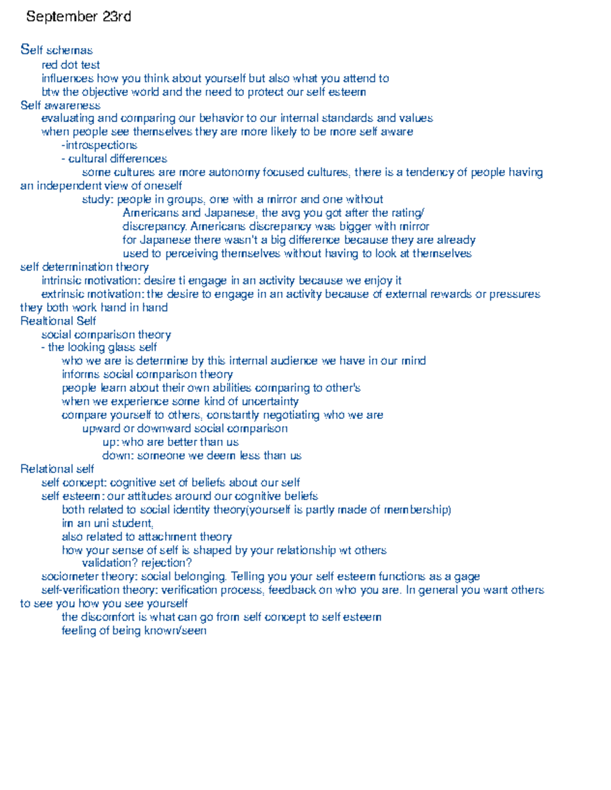 PSYC 325 - Self Schemas and Their Impact on Self-Perception - Studocu