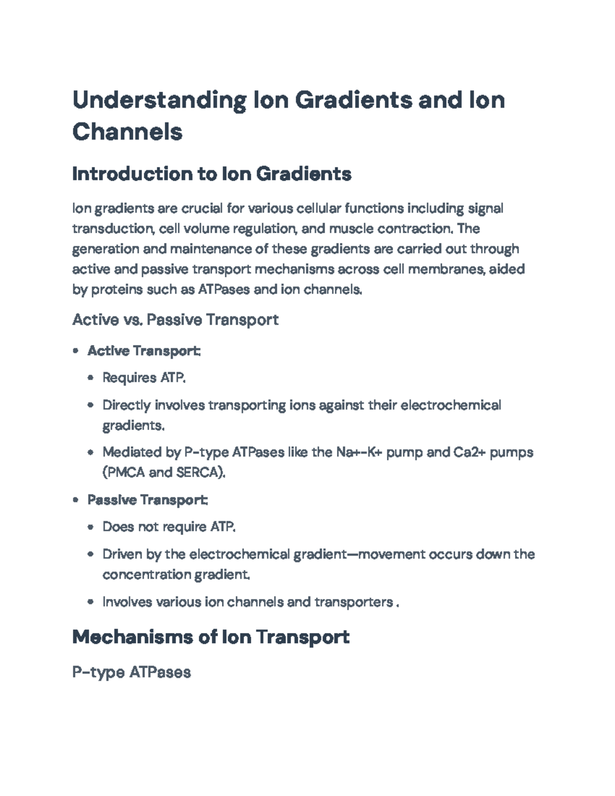 Understanding Ion Gradients and Ion Channels in Cellular Physiology ...