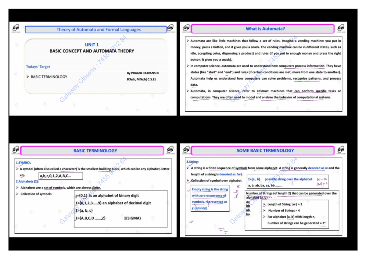 GW Theory of Automata and Formal Languages - Unit 1 Notes - Studocu