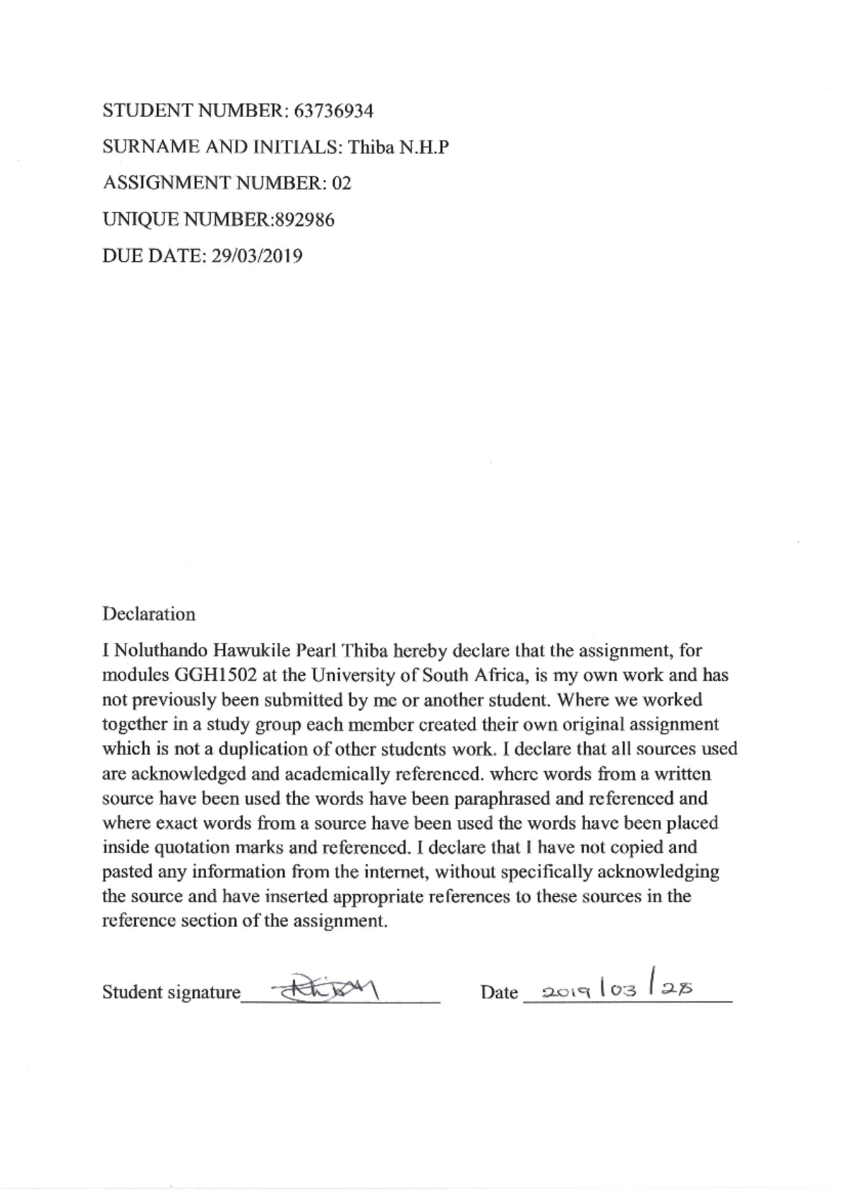 GGH1502 Assignment 2 Overview and Guidelines - Studocu
