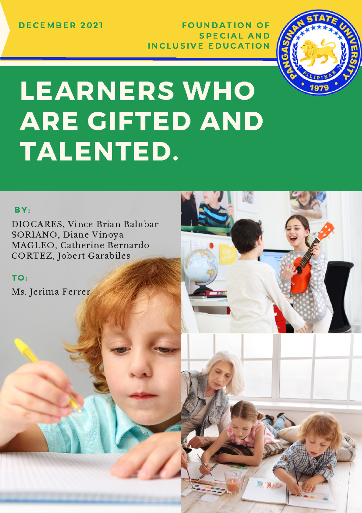 Gifted and Talented Learners' Characteristics and Insights - Dec 2021 ...