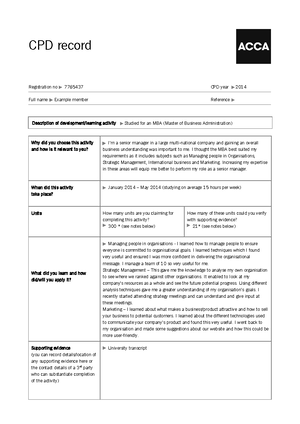 PER-trainee-guide - Guide to ACCA PER submission - PRACTICAL EXPERIENCE ...
