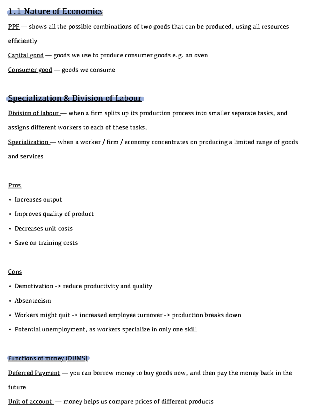 A-Level Edexcel Economics Study Notes: Key Concepts & Principles - Studocu
