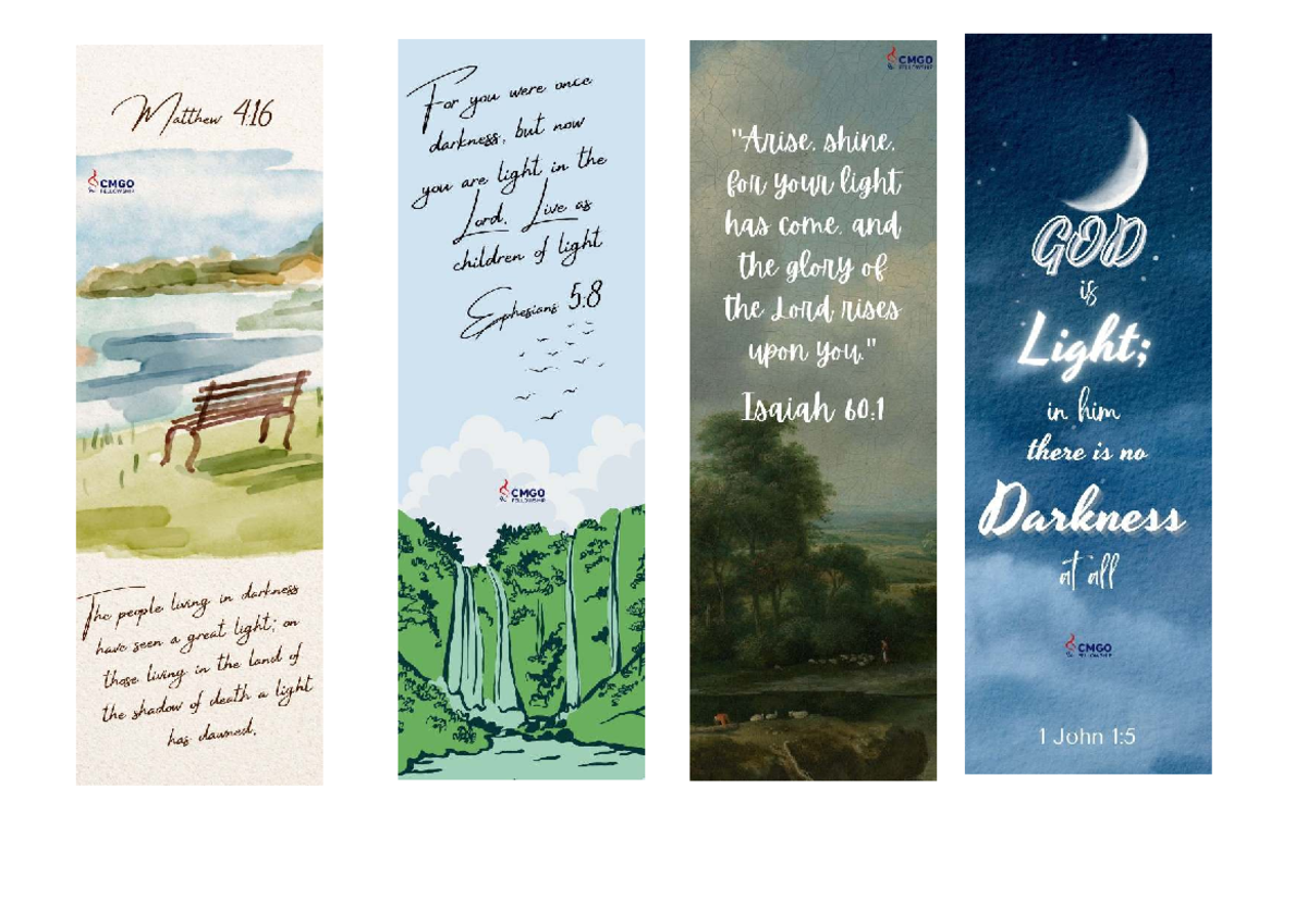 CMGO FELLOWSHIP Study: Walking in the Light of the Lord - Studocu