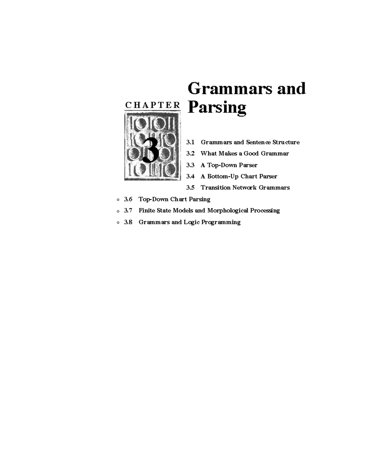 Grammars and Parsing: NLP Notes for NLU-CHAP03 - Studocu