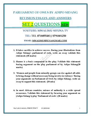 KCSE 2024 ENGLISH PP1 Leakeges and Prediction - Page 1 of 38 KCSE 2024 PREDICTION ENGLISH PP 1 ...