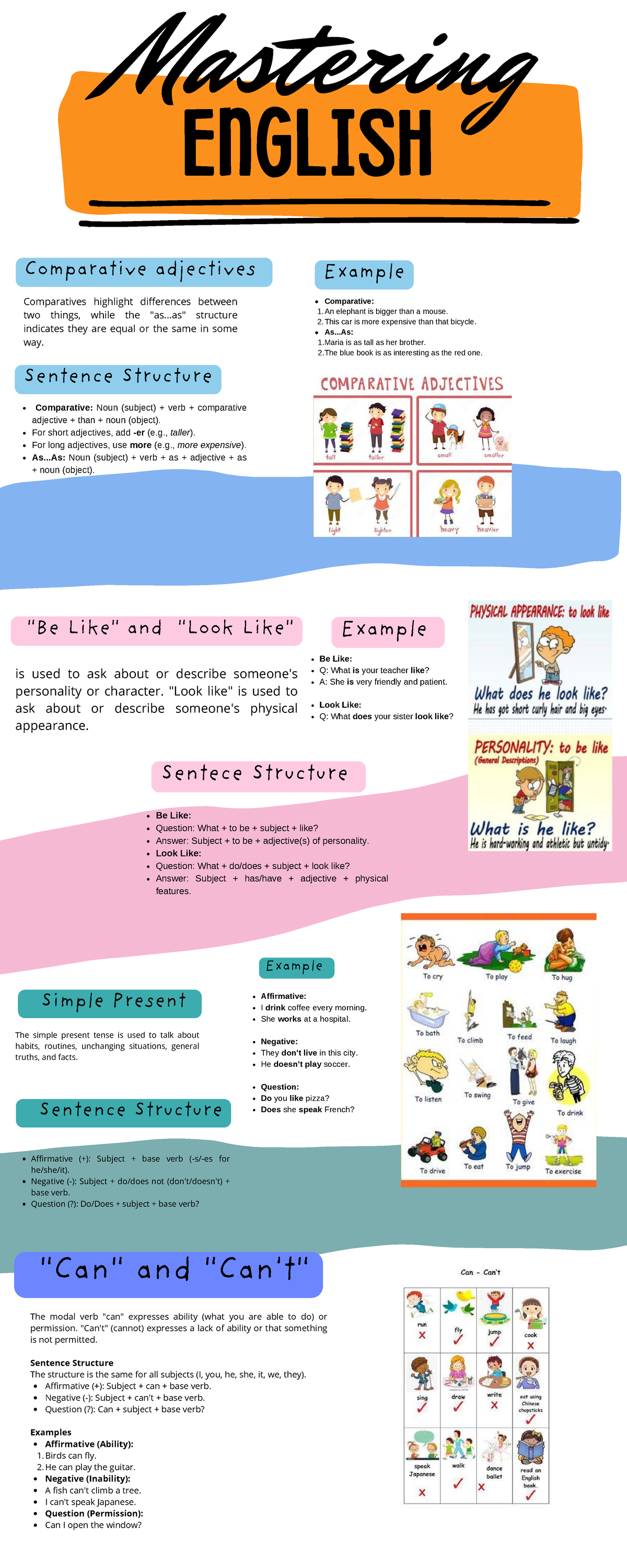 Mastering ENGLISH: Comparative Adjectives & Simple Present Tense - Studocu