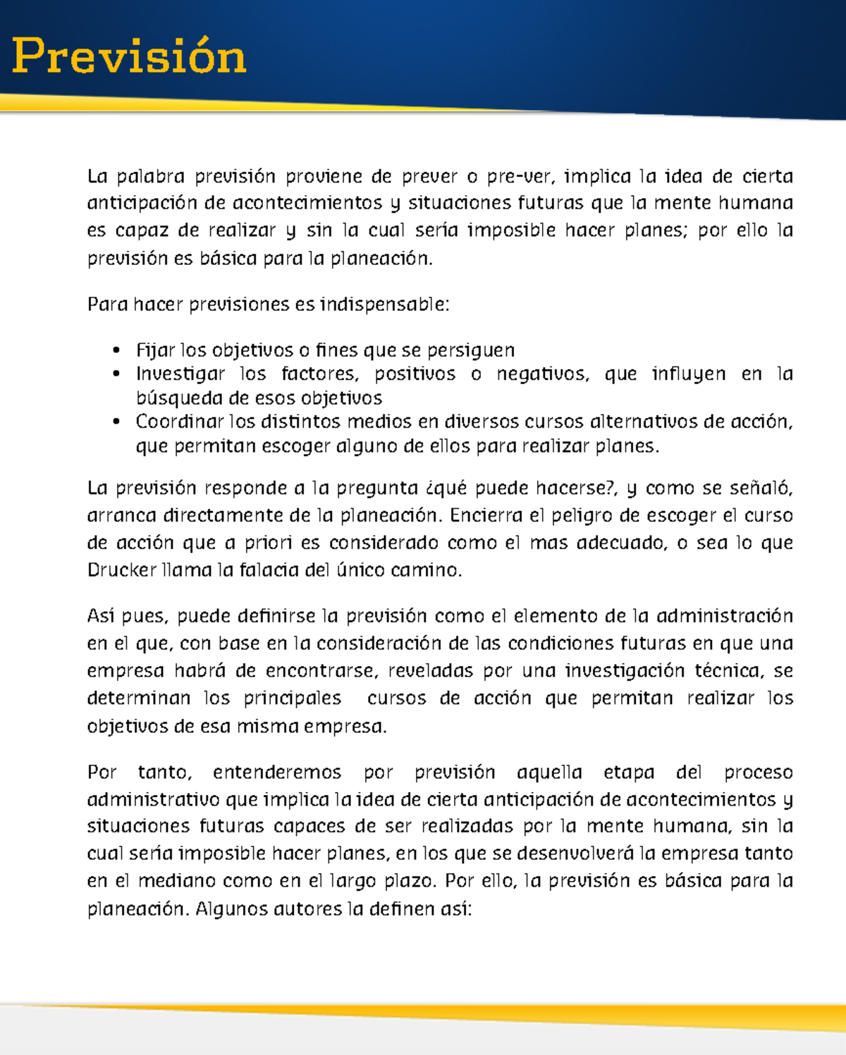 Principios de Previsión en la Administración: Clave para la Planeación ...