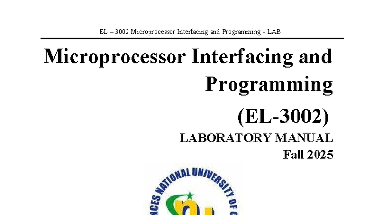 EL 3002 Lab 09: AVR External Interrupts in Assembly Programming - Studocu