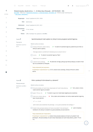 Logika - 12.11. LOGIKA Definicje Definicja- wyrażenie posiadające ...