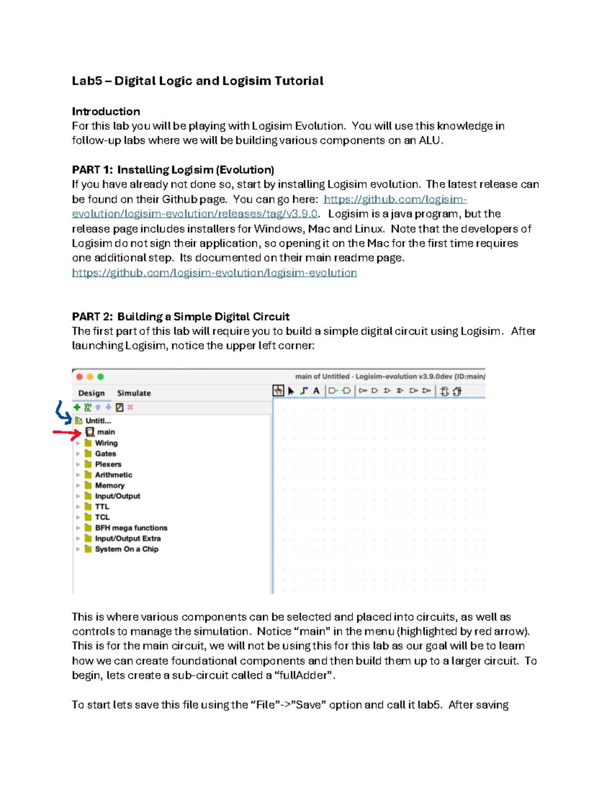 Lab 5 - Digital Logic with Logisim Tutorial and Circuit Design - Studocu