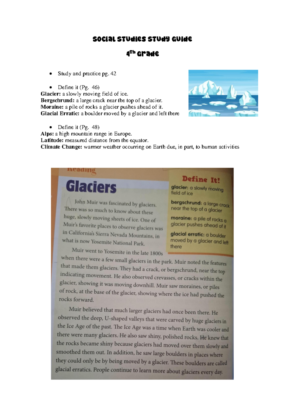 Social Studies Study Guide 4th Grade: Key Terms and Definitions - Studocu