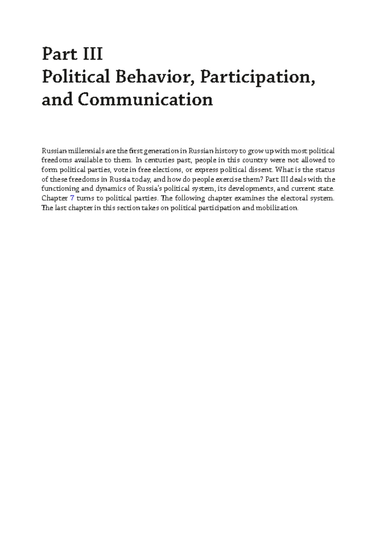 Political Parties in Russia: Analyzing the Multiparty System (POL 307 ...
