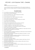 Health and Human Development - Grade: 12 - Victorian Certificate of ...