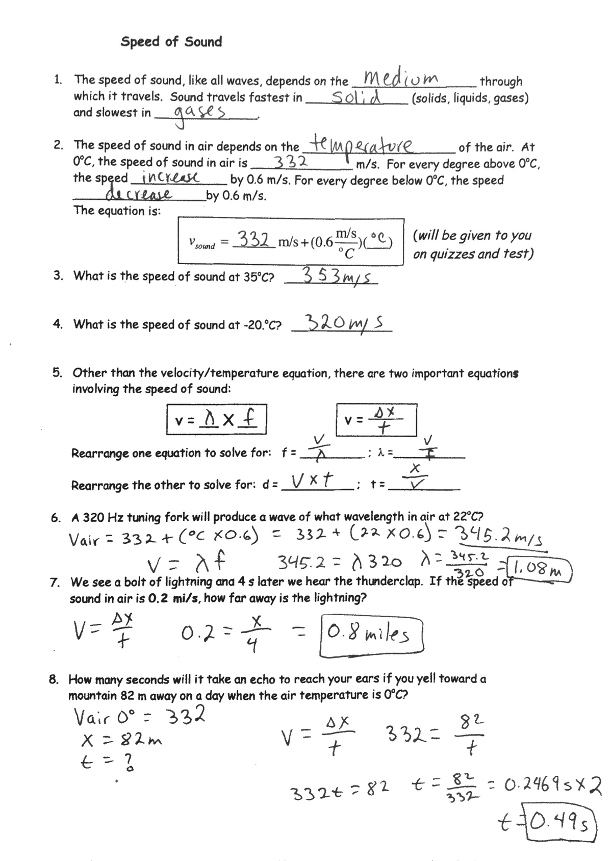 Speed of Sound in Air: Key Concepts and Calculations (Physics 101 ...
