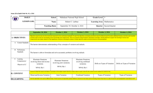 MMW - Module 1 - Lecture notes mathematics in the modern world - 2 nd ...