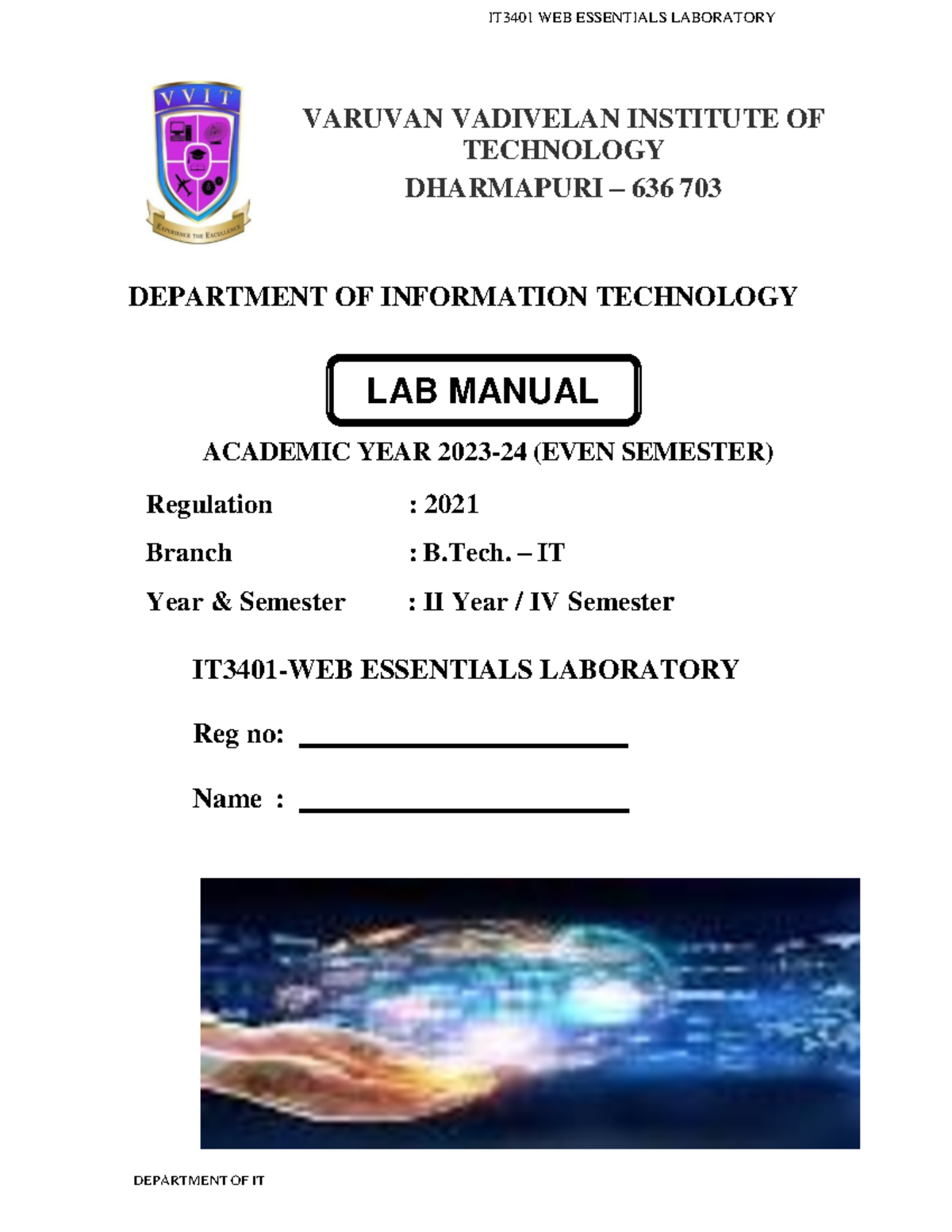 IT3401 Final Lab Manual: Web Essentials Practical Exercises - Studocu