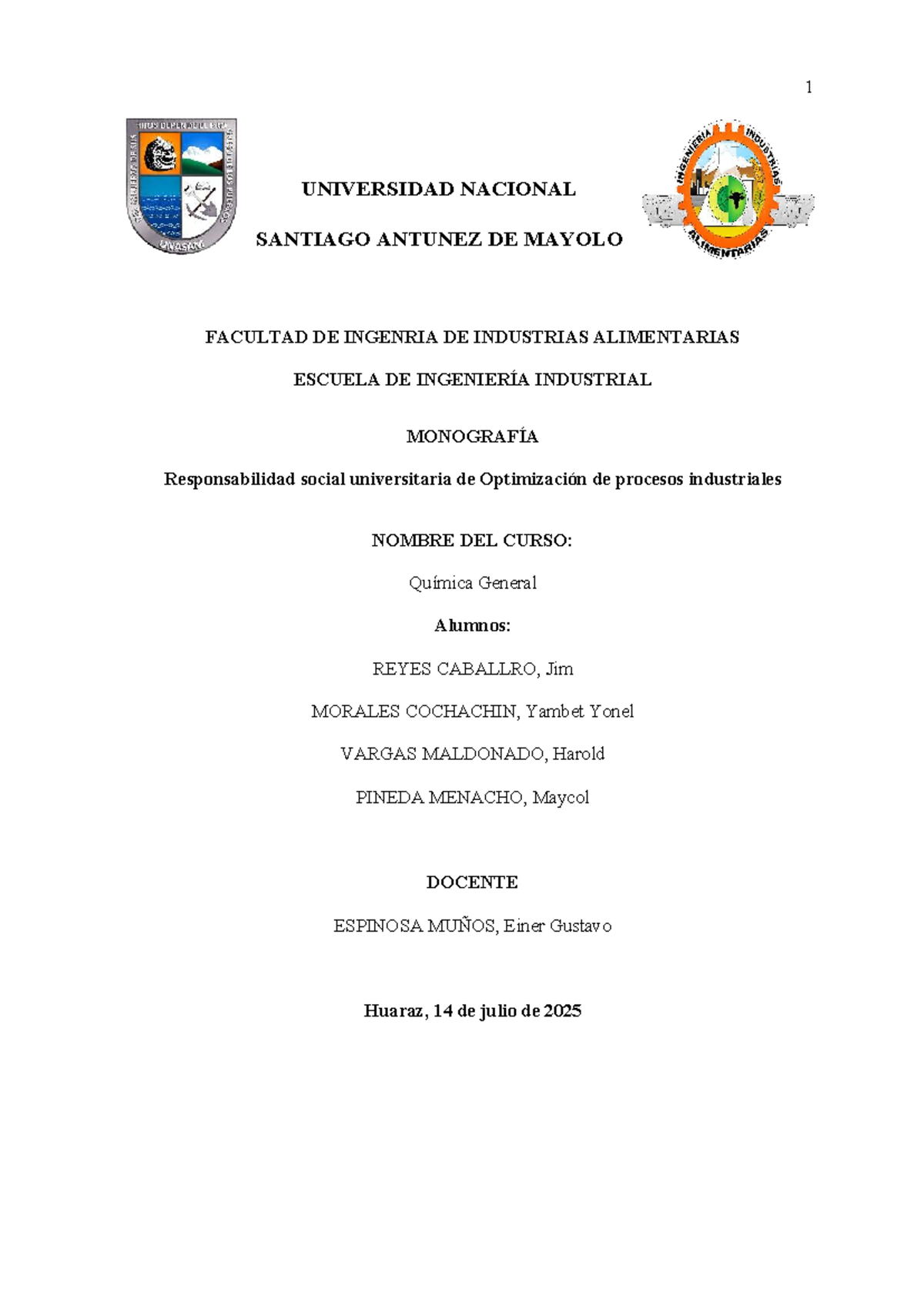 Monografía de Investigación Formativa: Responsabilidad Social y ...