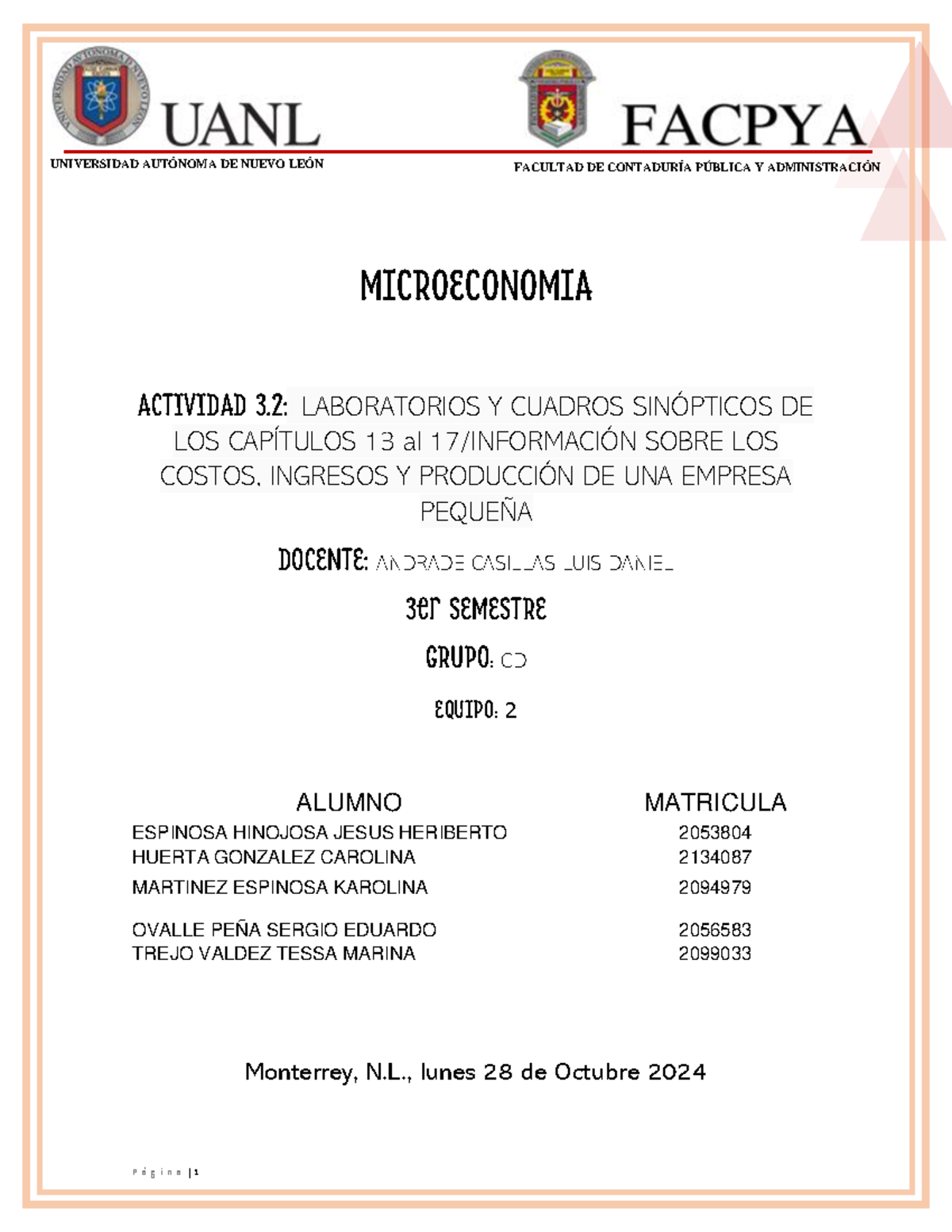ACT 3.2 Laboratorios y Cuadros Sinópticos: Microeconomía EQ2 - Studocu