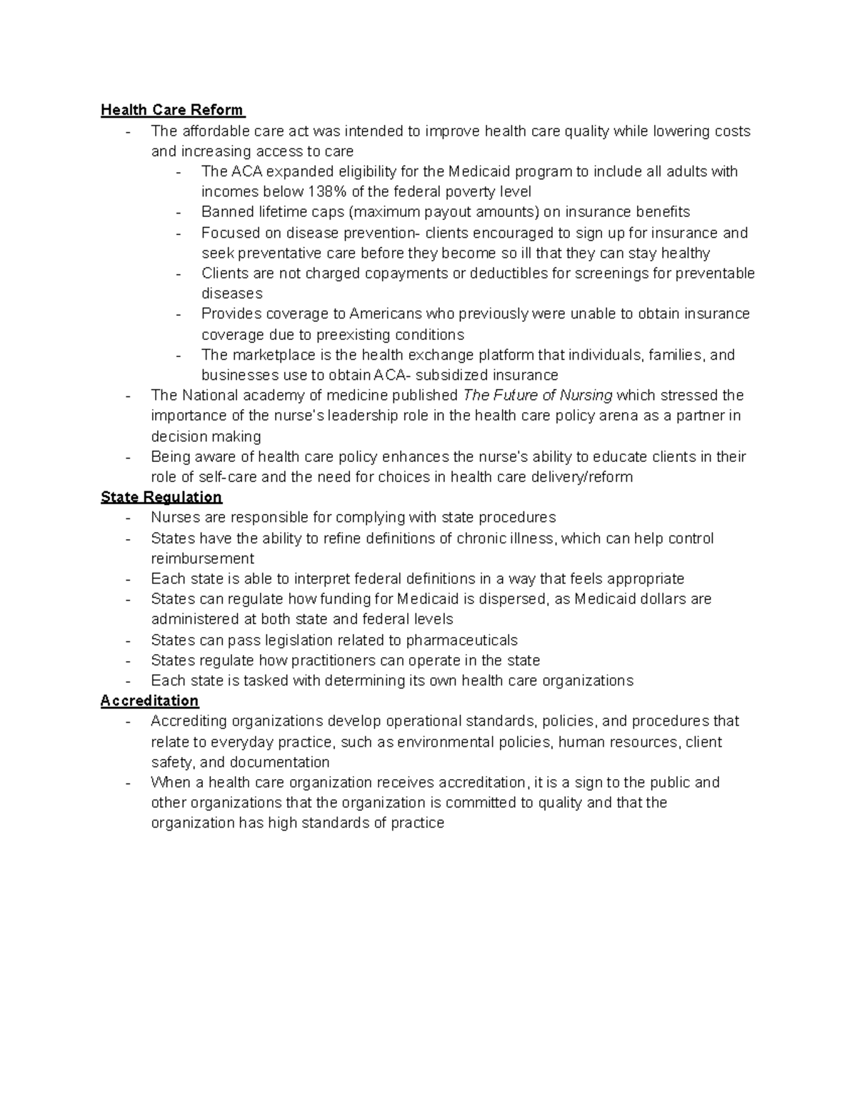 EF Health Care Delivery: Analysis of Reform, Policy, and Patient Care ...