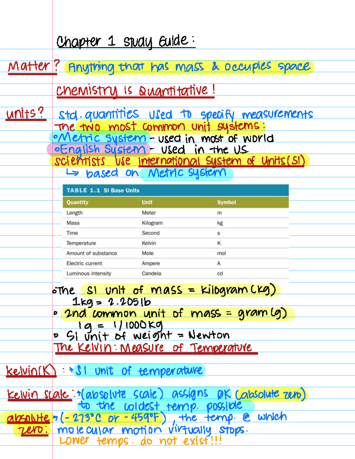 Chapter 1 Study Guide: Matter and Measurement in Chemistry - Studocu