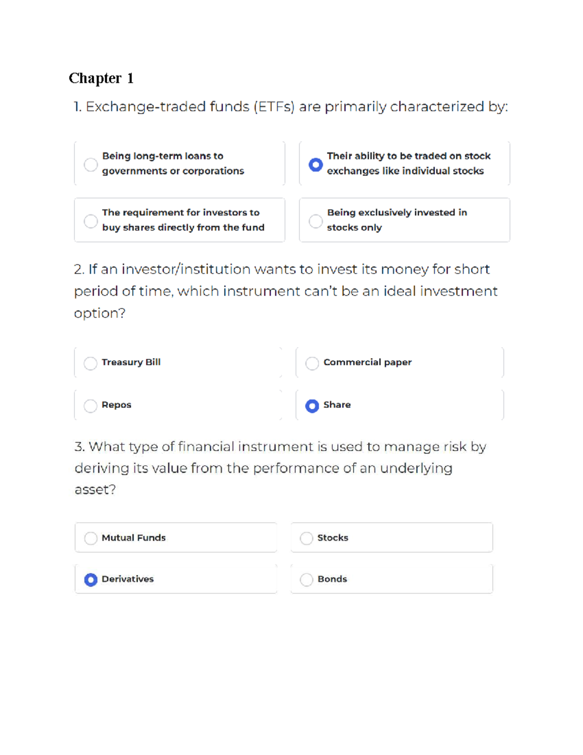 Module 3 Questions - This is assignment - Chapter 1 1. funds (ETFs) are ...