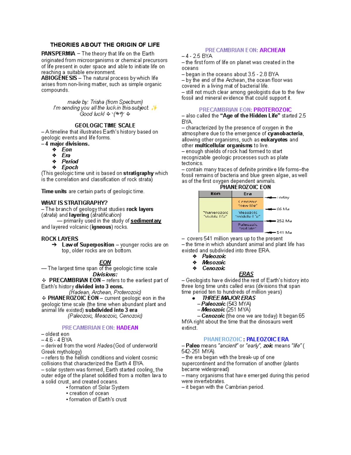Genbio - Reviewer - THEORIES ABOUT THE ORIGIN OF LIFE PANSPERMIA – The ...