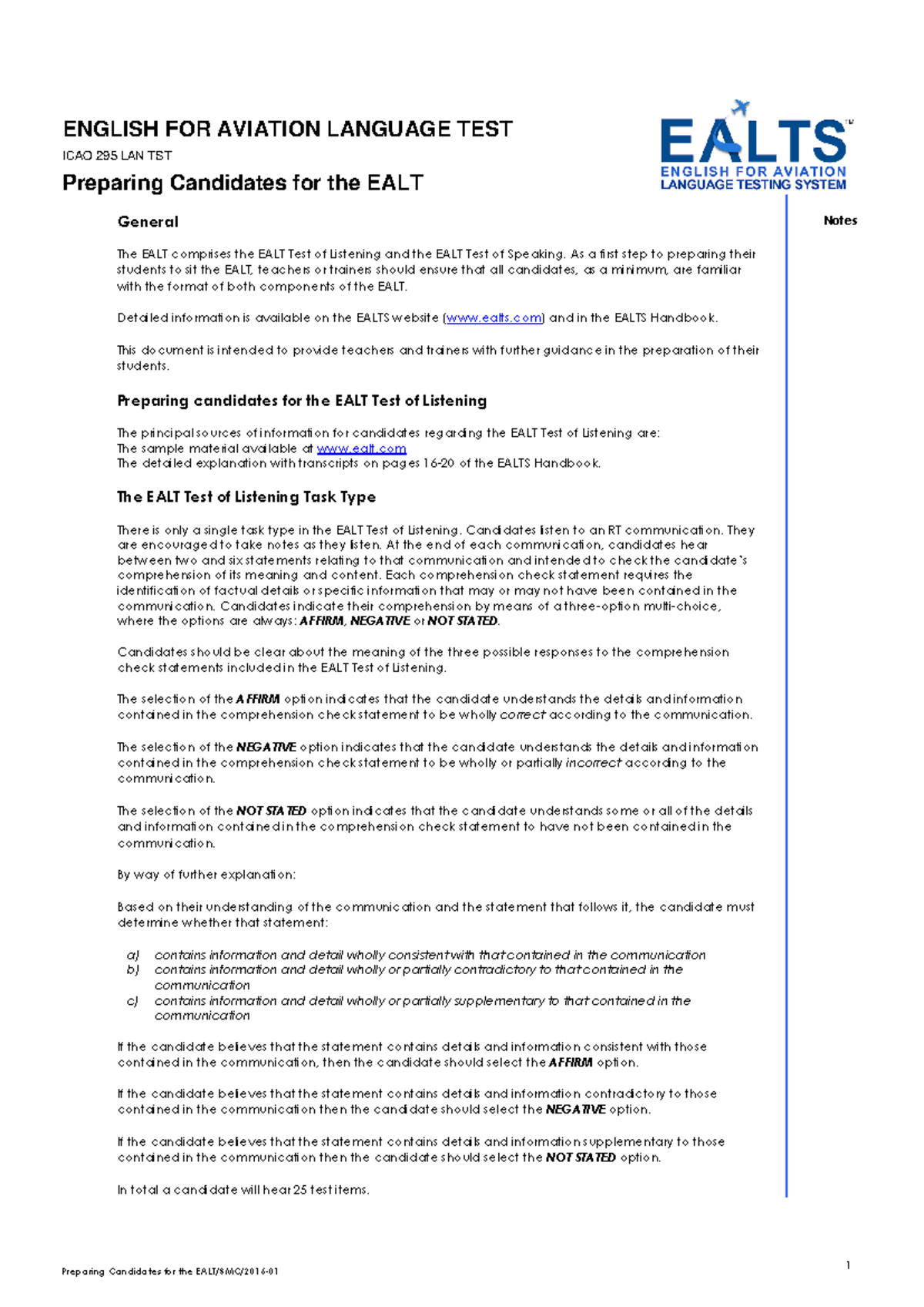 05 Guide to preparing EALT Candidates v18.0 - ENGLISH FOR AVIATION ...