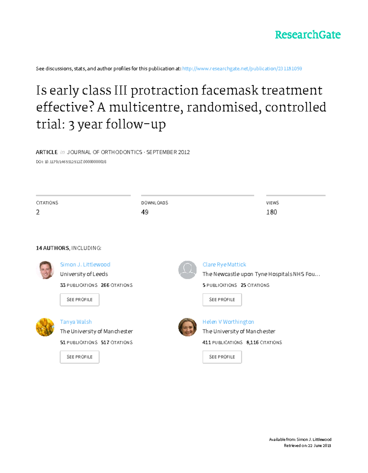Is Early Class Protraction Facemask Treatment Effective? A 3-Year RCT ...