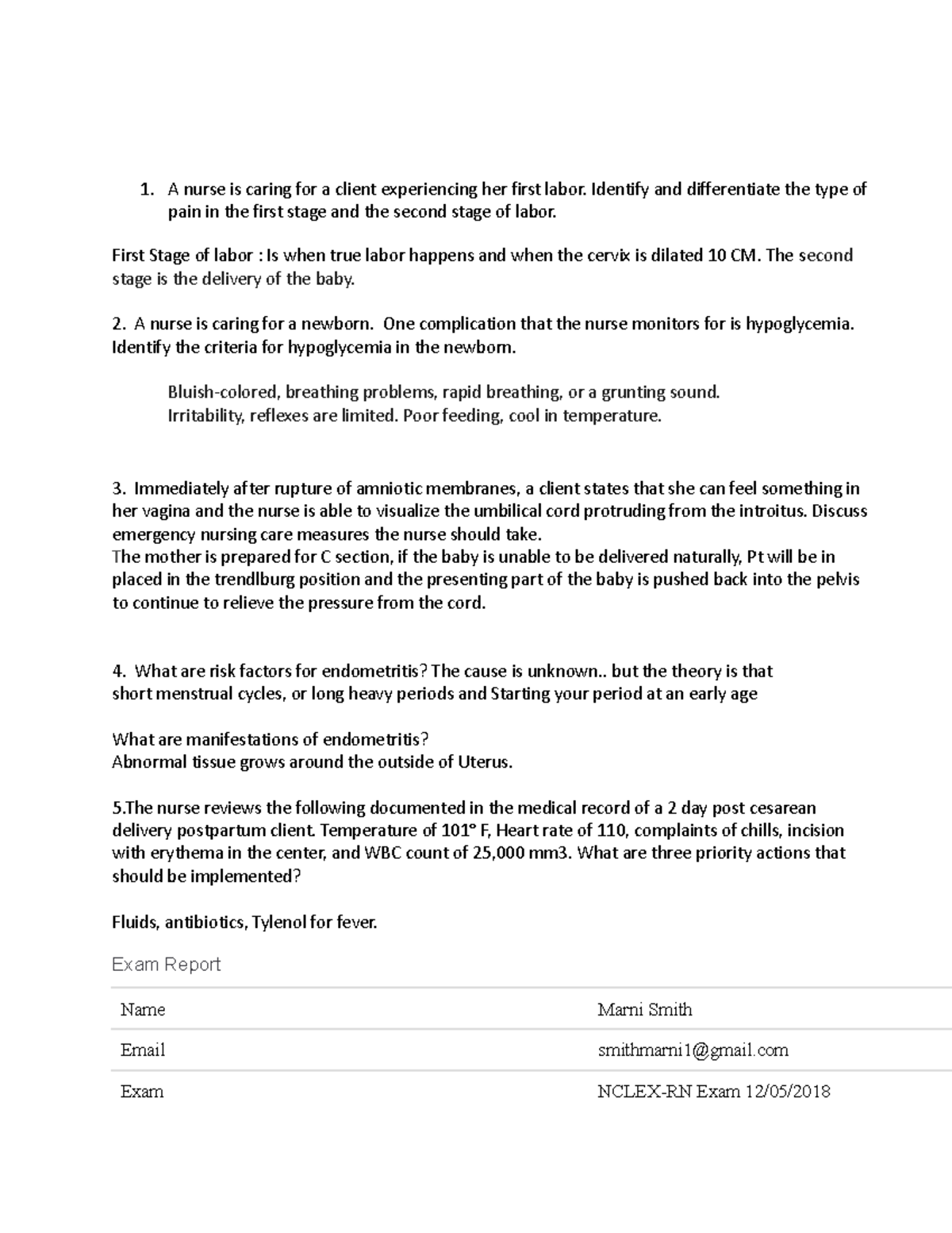 Maternity ATI - NCLEX-RN Exam Review: Ante/Intra/Postpartum Care - Studocu