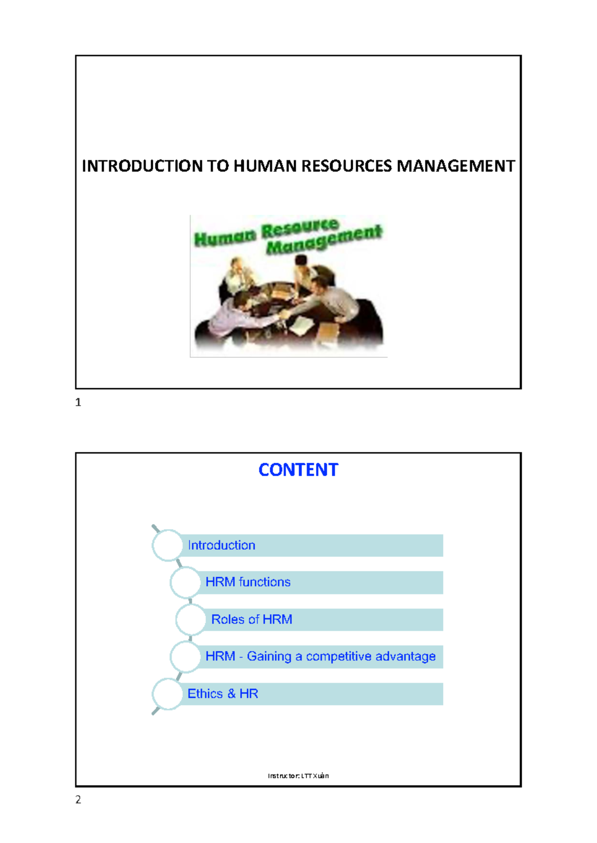 HRM 101: Introduction to Human Resources Management Overview - Studocu