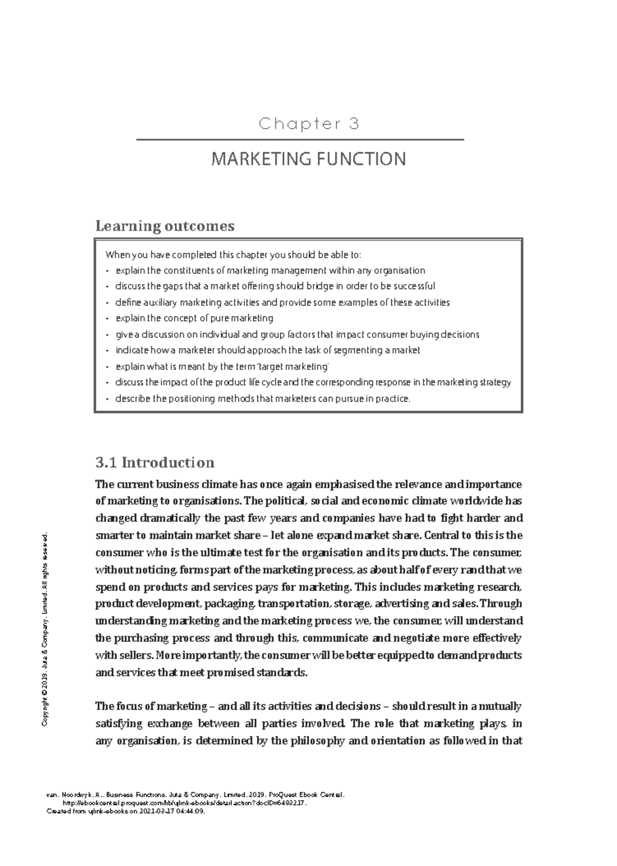 Business Functions - Chapter 3: Understanding the Marketing Function ...