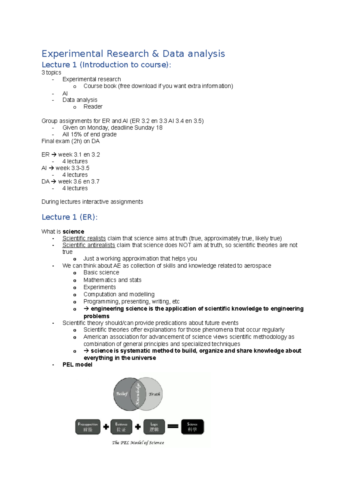 Lecture Notes on Experimental Research & Data Analysis (ER 101 ...