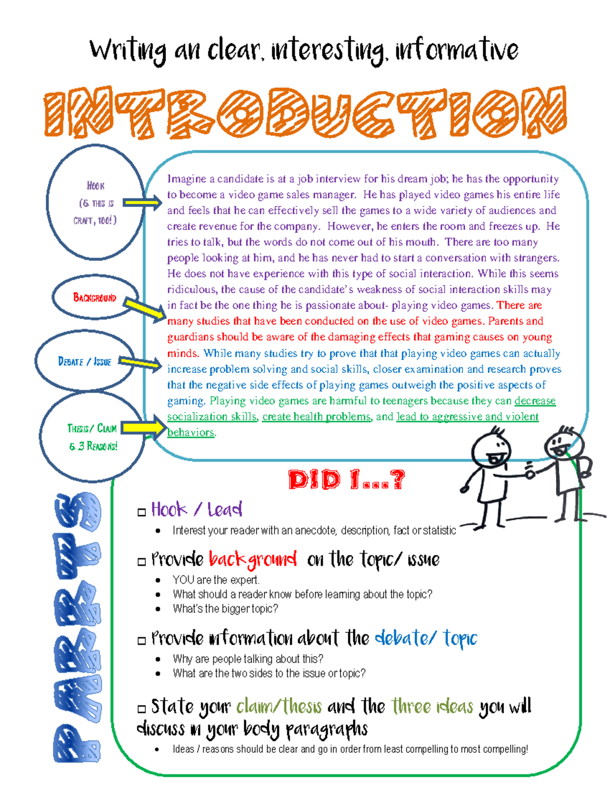 Introduction Tool Argumentor Informational Writing-1 - Writing an clear ...