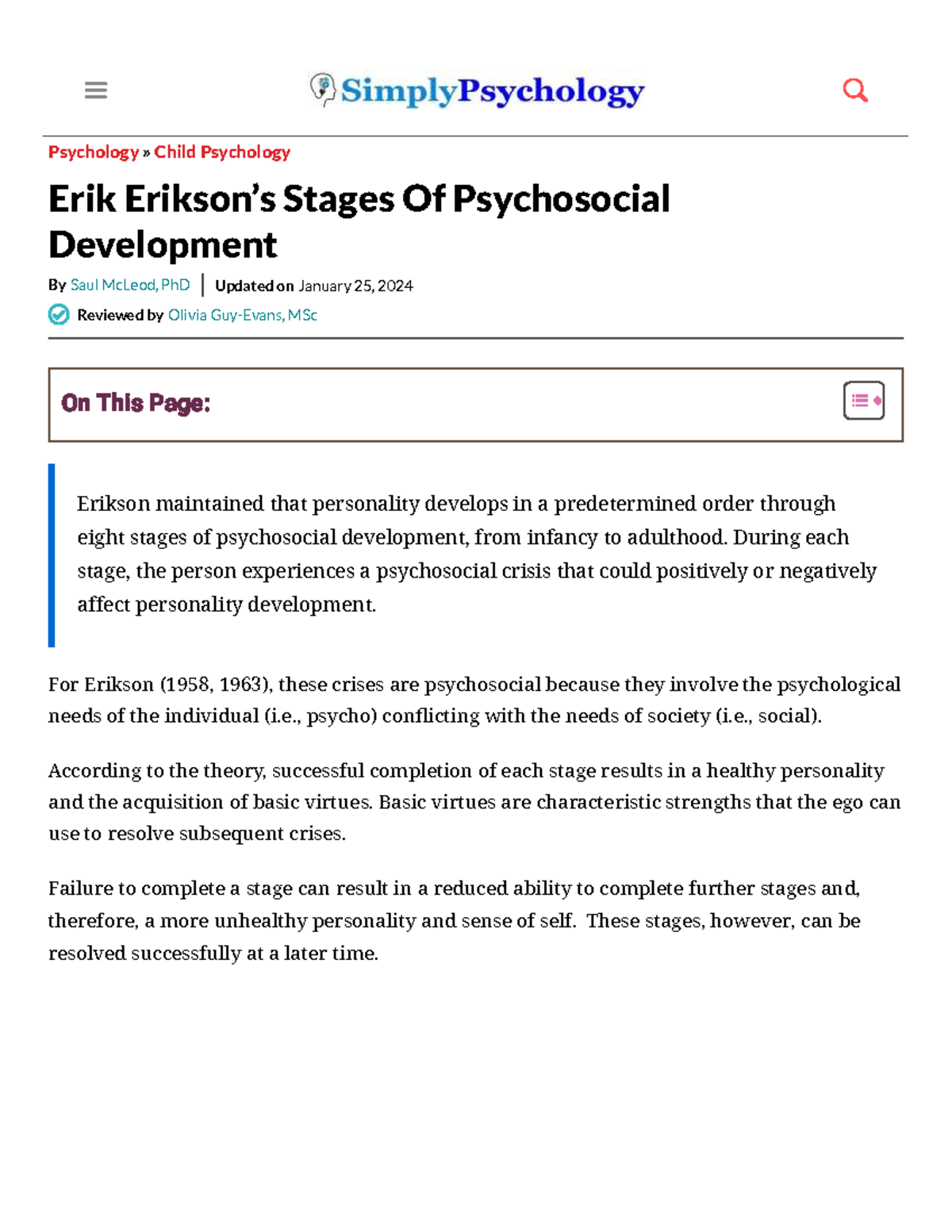 Psychology 101: Erikson's Stages of Psychosocial Development Explained ...