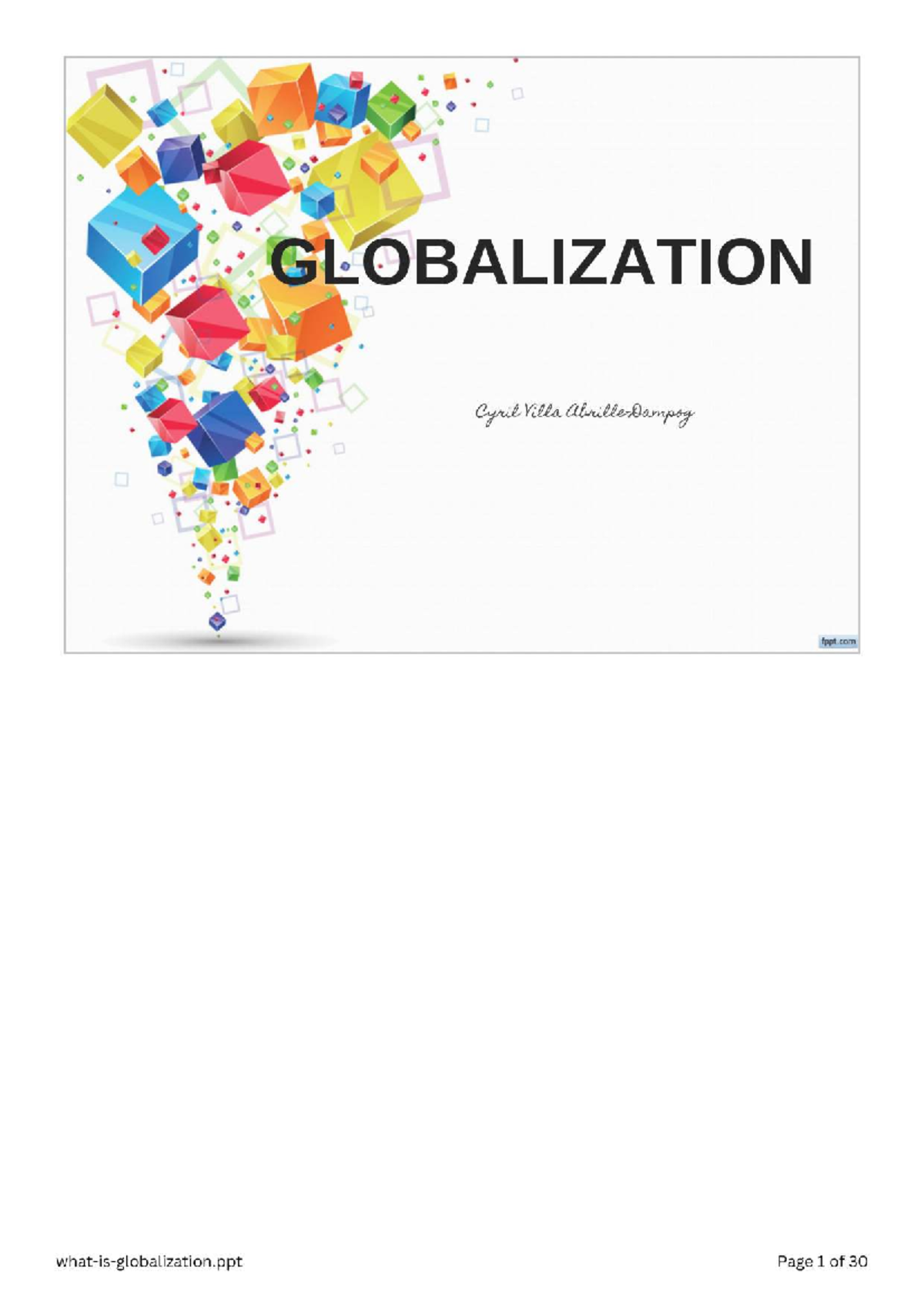 What is Globalization? An Overview of Key Concepts and Processes - Studocu