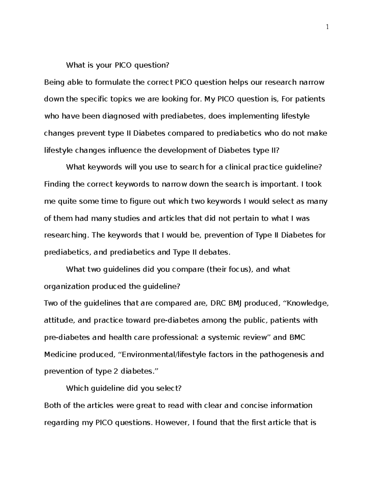 Evidencepico - pico question - What is your PICO question? Being able ... Evidencepico - pico question - What is your PICO question? Being able ...
