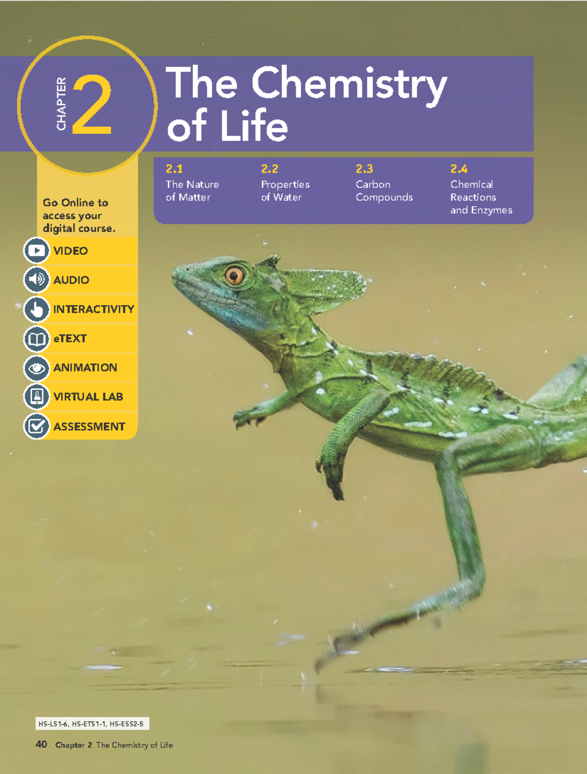 CHAPTER 2 - The Chemistry of Life: Understanding Matter, Water, and ...