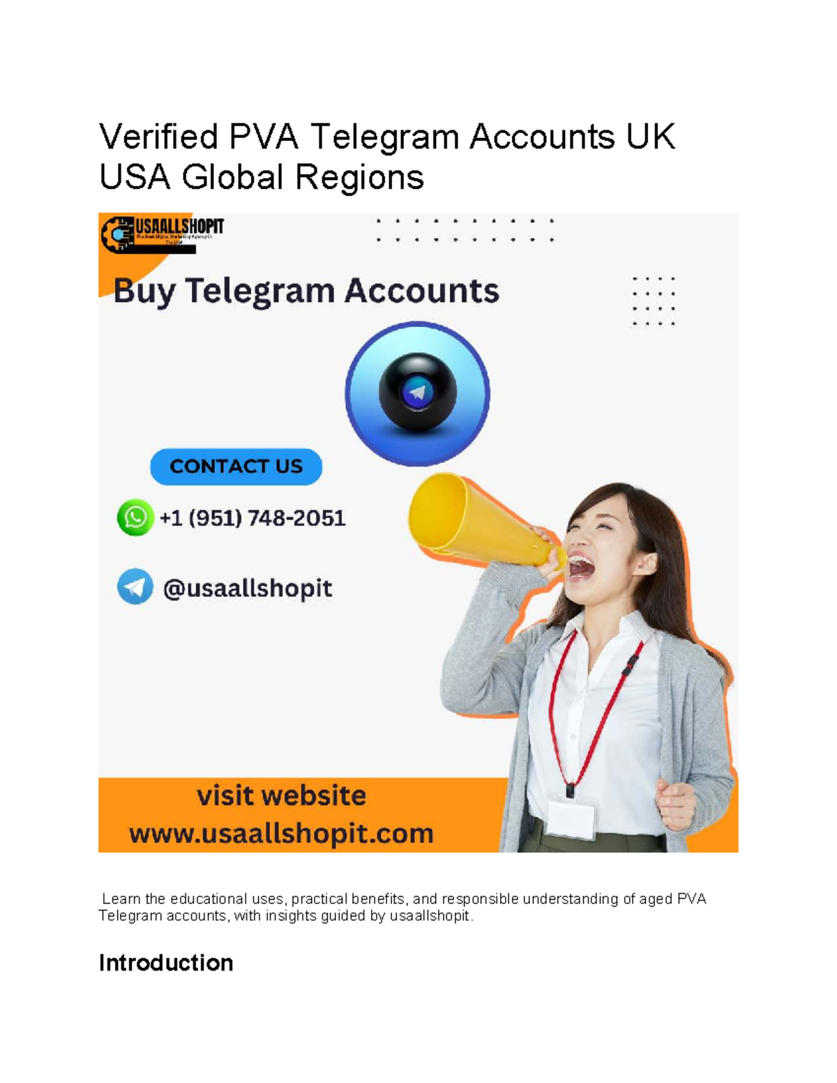 Educational Insights on Aged PVA Telegram Accounts: UK & USA - Studocu