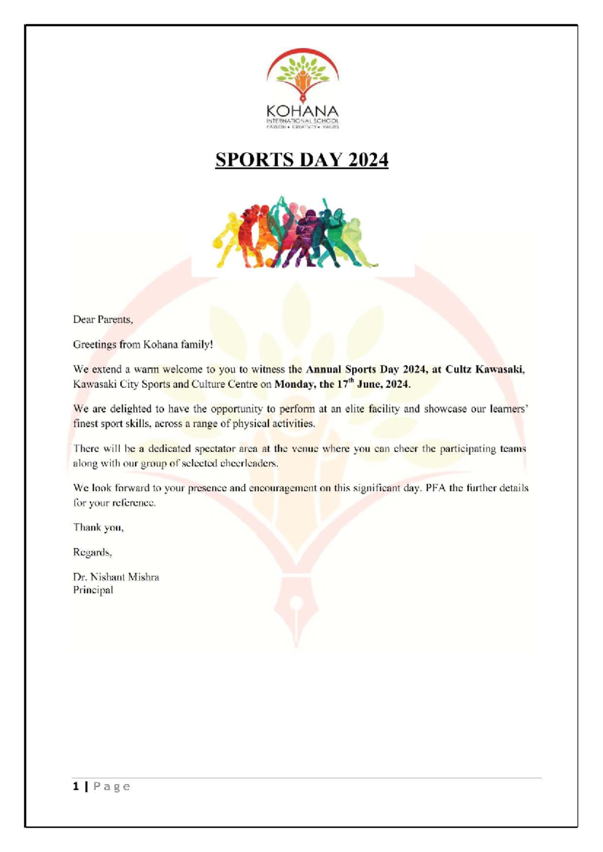 Annual Sports Meet 2024 Guidelines at Cultz Kawasaki - Studocu