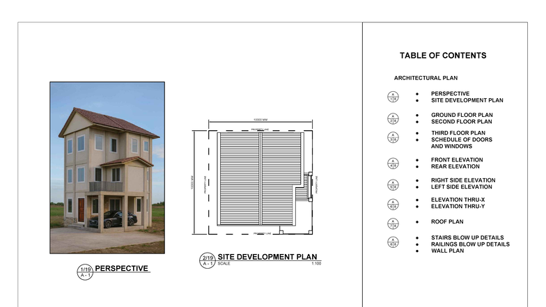 Architectural Plans for Proposed 3-Storey Residential Building MM A 1-8 ...