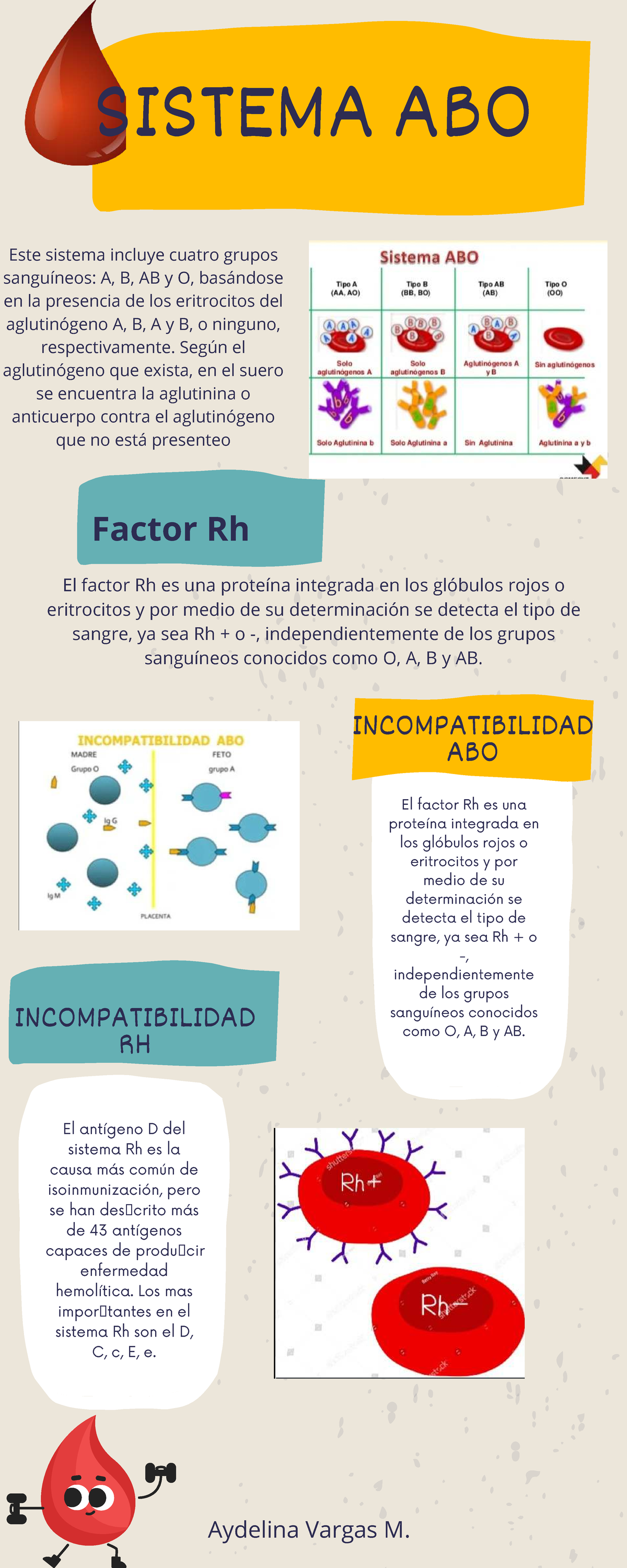 Infograma sobre el Sistema ABO y Factor Rh en Sangre - Studocu