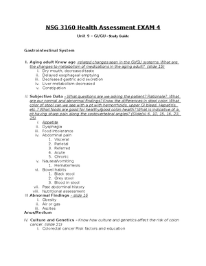 3450 Unit 5 Key Concepts - 3450 Unit 5 Key Concepts What symptoms must ...